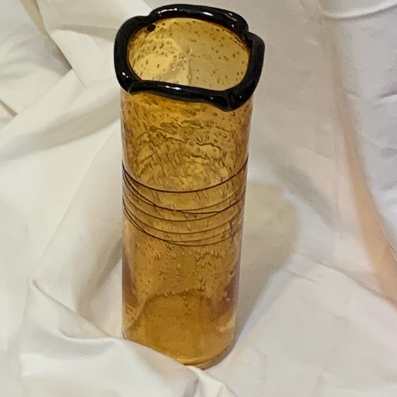 Amber Vase | Accents | Vase Amber Glass Hand Blown Stunning | Poshmark